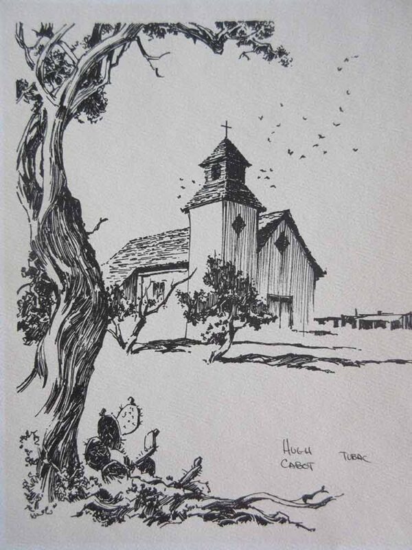 Hugh Cabot III | Church Tubac Lithographic Print On Paper