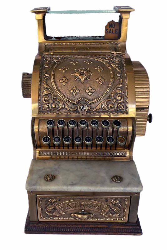Antique Cash Register | NCR - Brass & Nickel