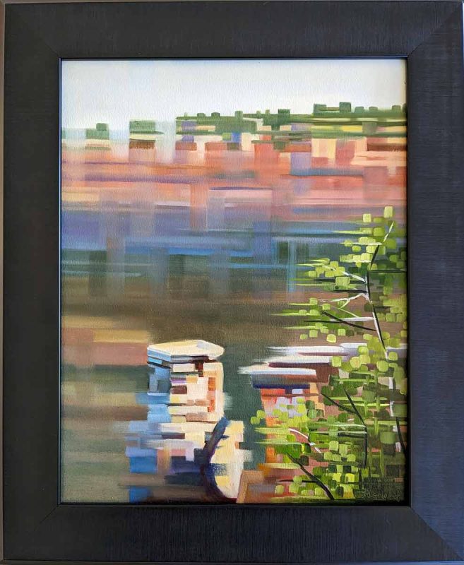 Michelle Condrat Artist | Stacked An Oil Painting On Canvas